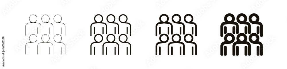 Equipe groupe Teambuilding entreprise travail pictogramme icône et ...