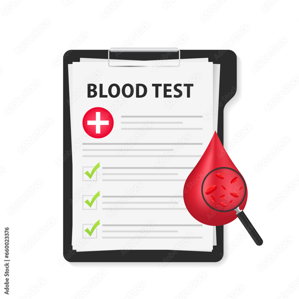 Flat clinical exam checklist blank document template. Medicine care ...