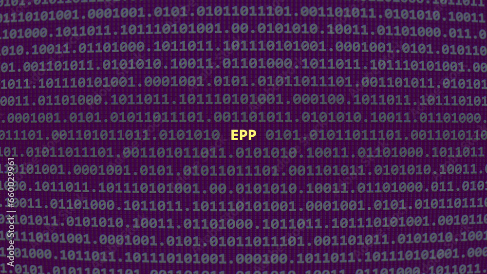 Cyber attack epp. Vulnerability text in binary system ascii art style ...