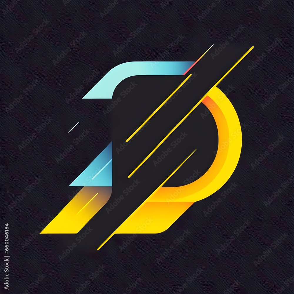 D minimalistic flat design 80s paper shadow abstract speed movement ...