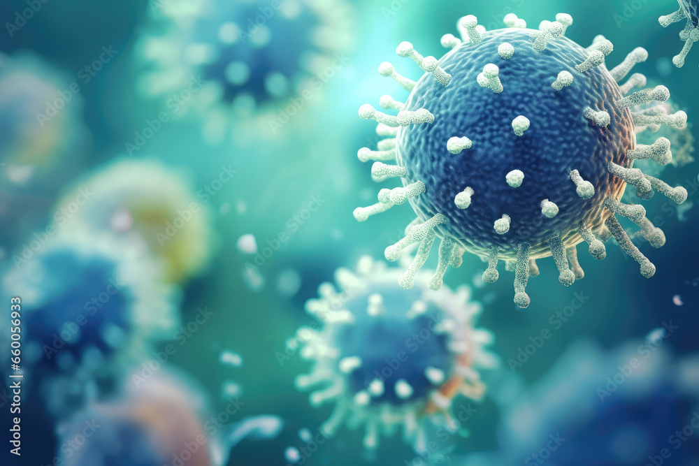 Pathogens under Microscope, Microscopic Close Up View of Bacteria and ...