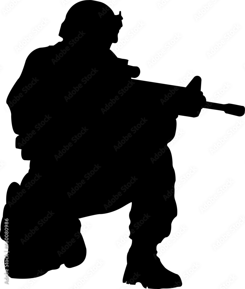 Police special forces, SWAT team, anti-terrorist group sniper in helmet ...