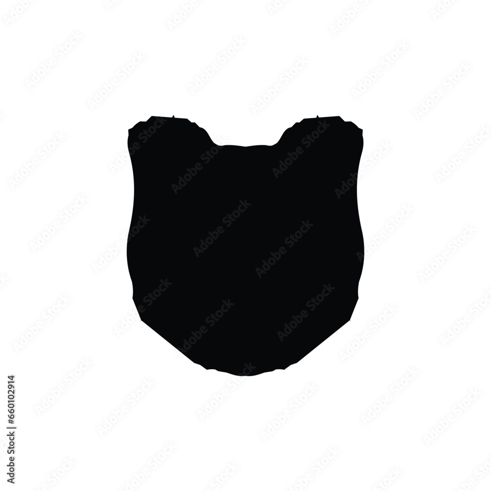 Bulletproof icon. Simple style police poster background symbol ...