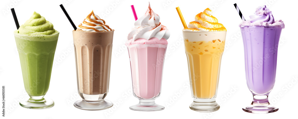 Milkshake Smoothie in cup on transparent background cutout, PNG file ...