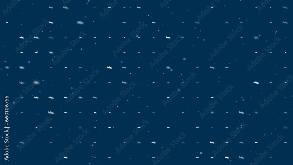 Template animation of evenly spaced football boot symbols of different ...