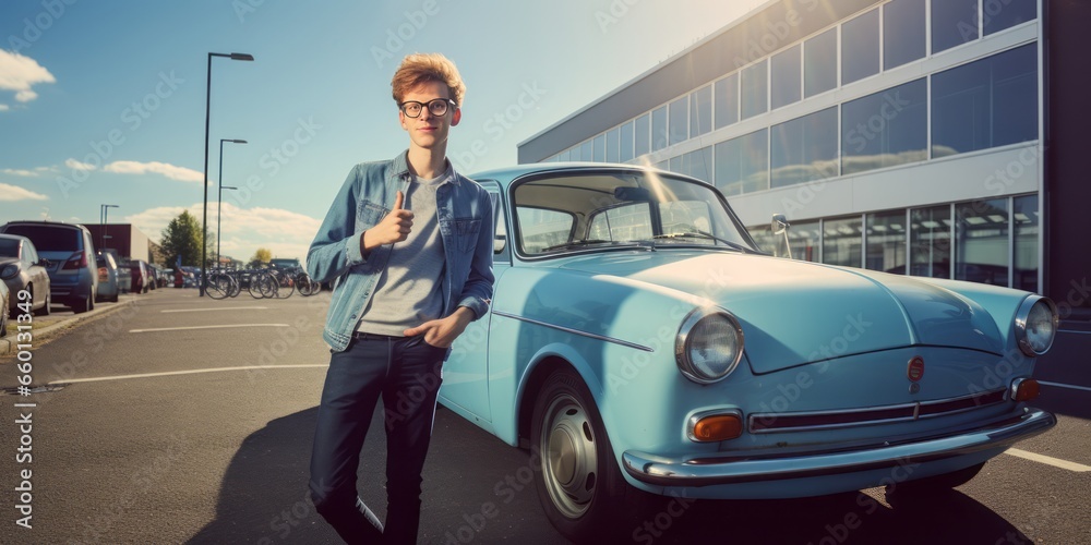 License to Drive: Young Man Celebrates Getting His Drivers License with ...