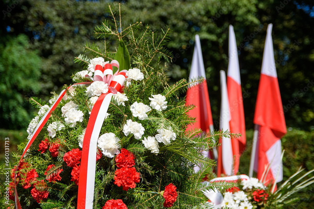 Polska. Dzień Niepodległości. Polskie barwy narodowe. Stock Photo ...