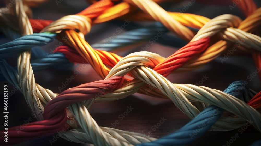 The concept of unity and teamwork is illustrated through the metaphor ...