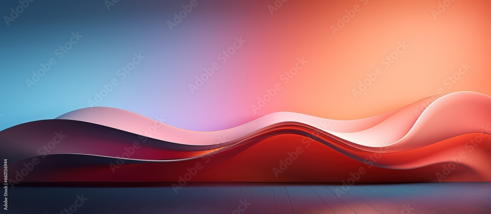 Gradient background with distorted lines on a bending wall Stock ...