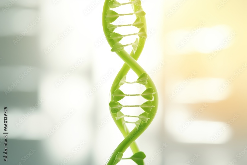 Alien DNA molecule green helical structure microbiology science ...