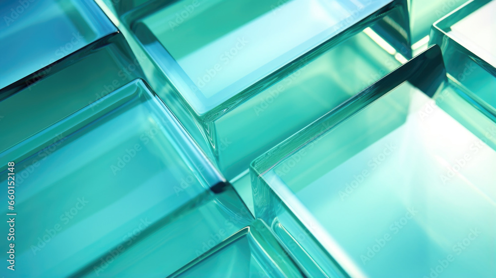 Closeup of a panel of reflective glass, highlighting its smooth and ...