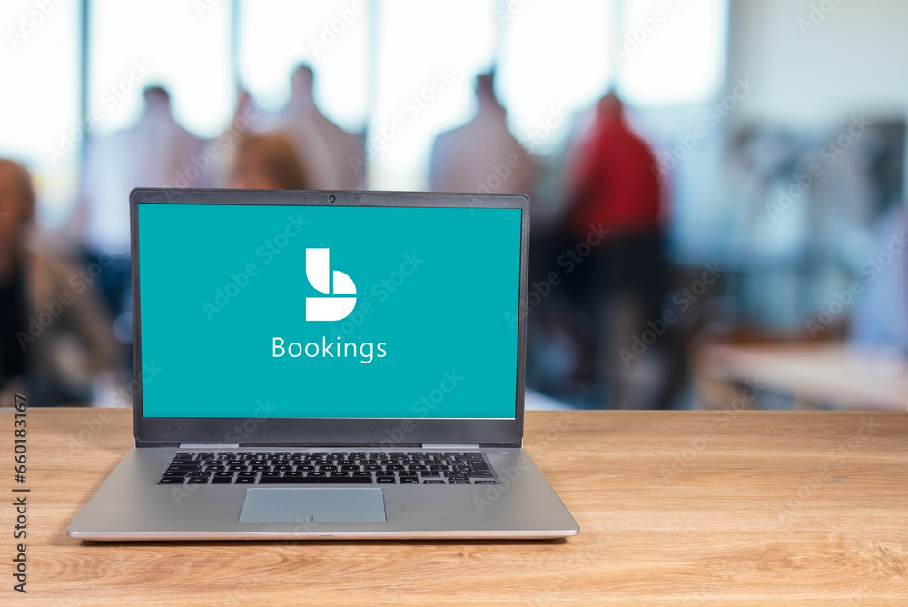 Brazil, Rio de Janeiro, 10/10/2023. Microsoft Bookings logo displayed ...