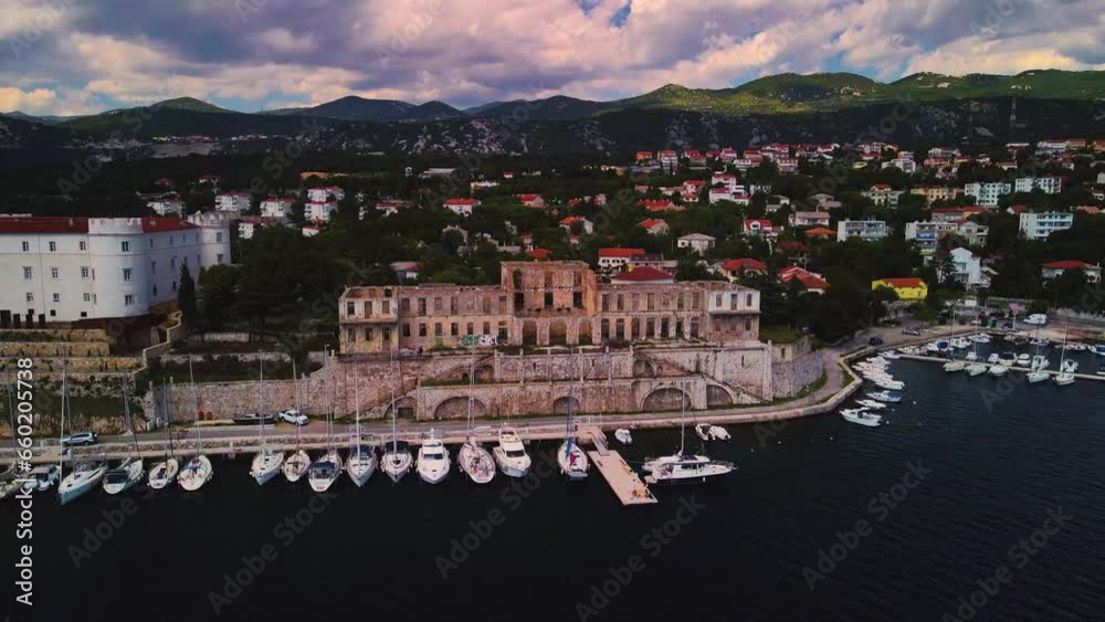 A view of exploring the rich history of Kraljevica, Croatia, from a ...