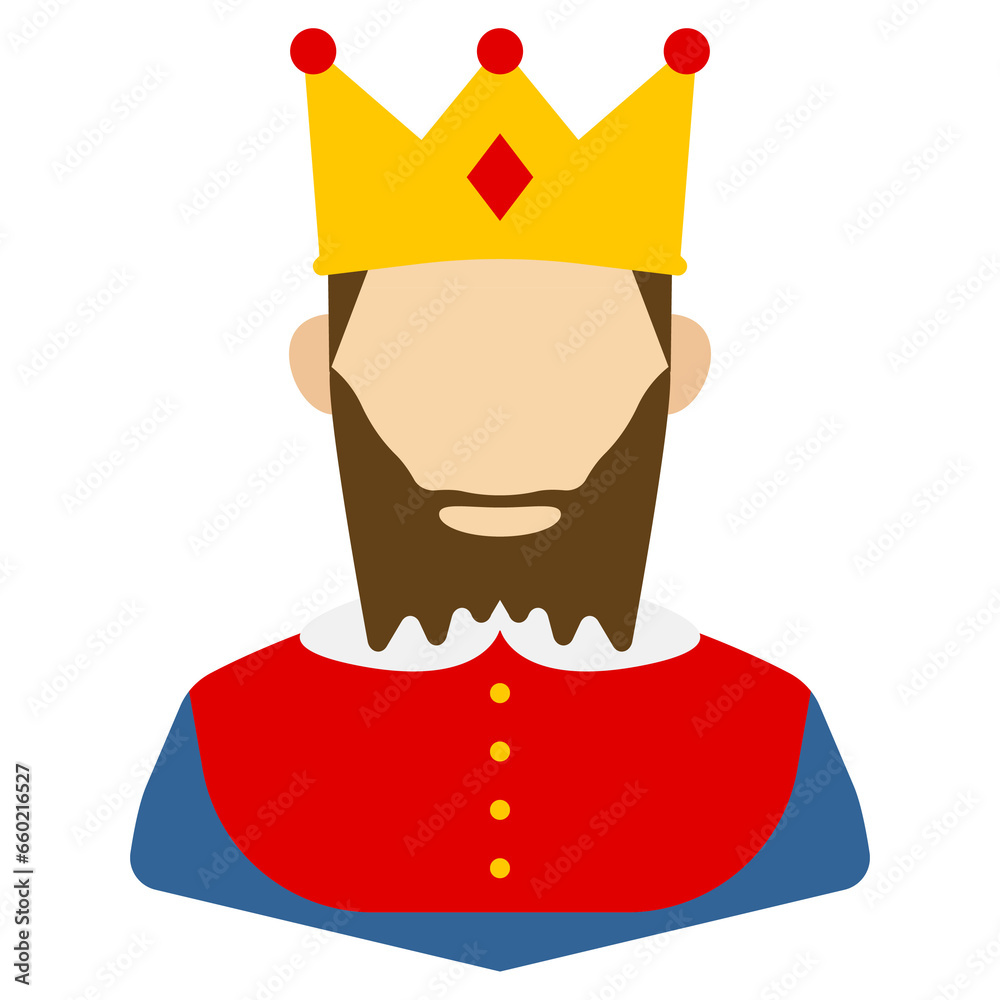 Vector illustration of King icon in dark color and transparent ...