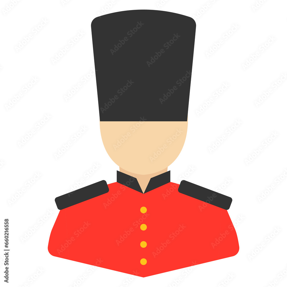 Vector illustration of Queen guard icon in dark color and transparent ...