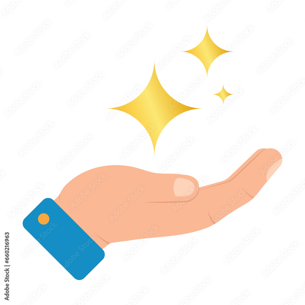 Vector illustration of clean hands. Colored vector for website design ...