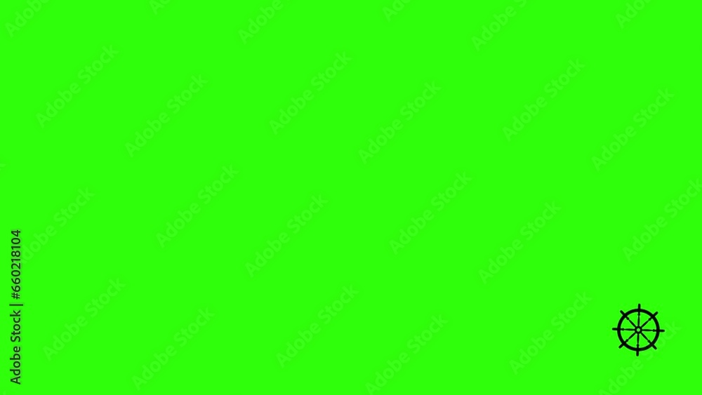 steering wheel of the ship turning, animated boat steering wheel ...