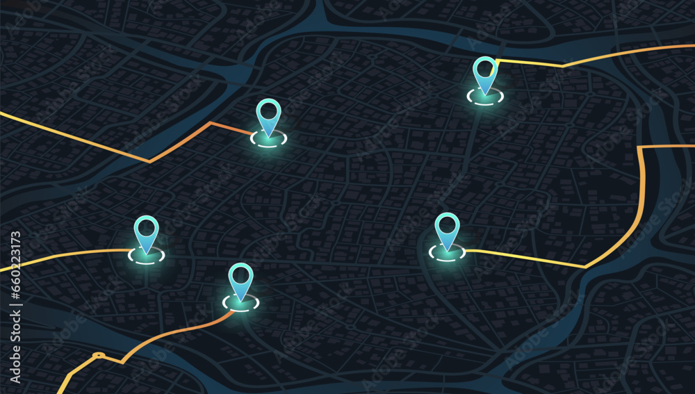 Isometric. The path from a point to the intended goal, many ...