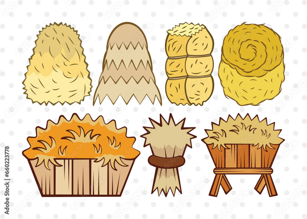 Hay SVG Cut File | Haystack Svg | Farm Svg | Farming Svg | Bundle | Eps ...