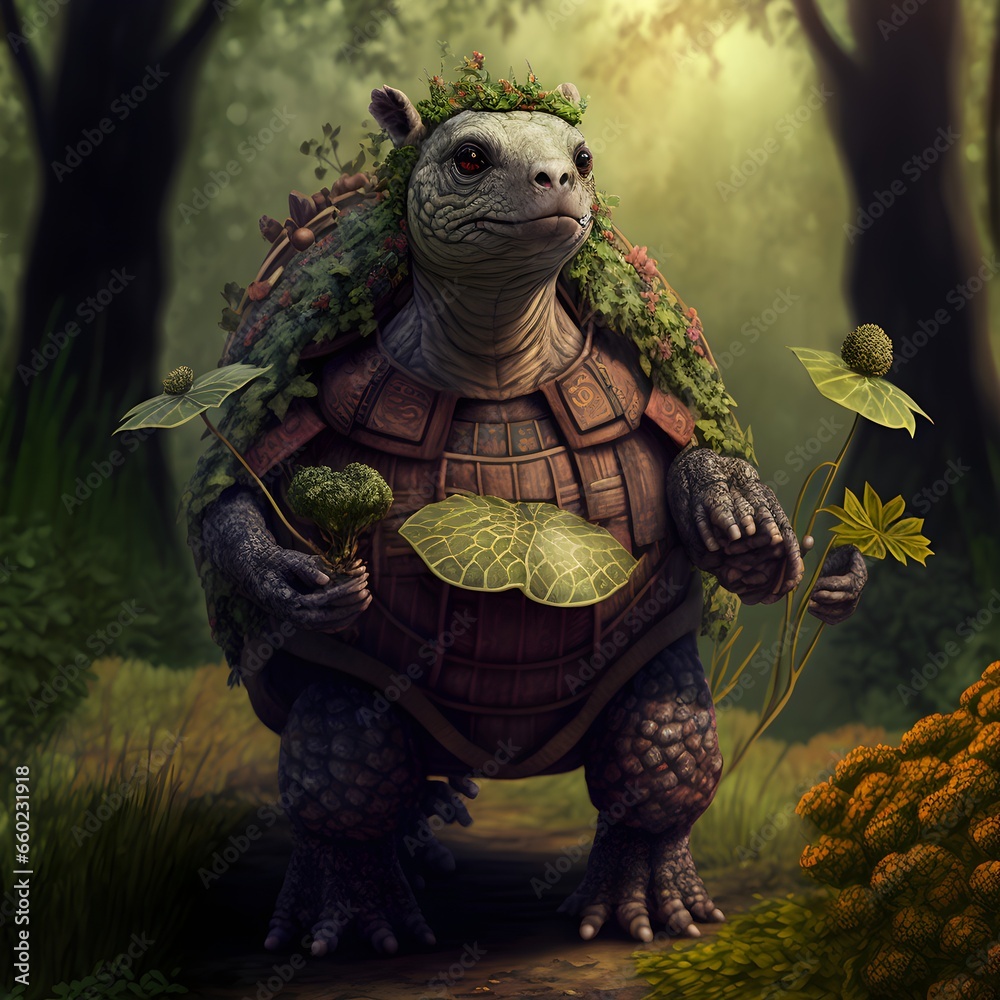 creature the size of a man anthropomorphic humanoid turtle in full ...