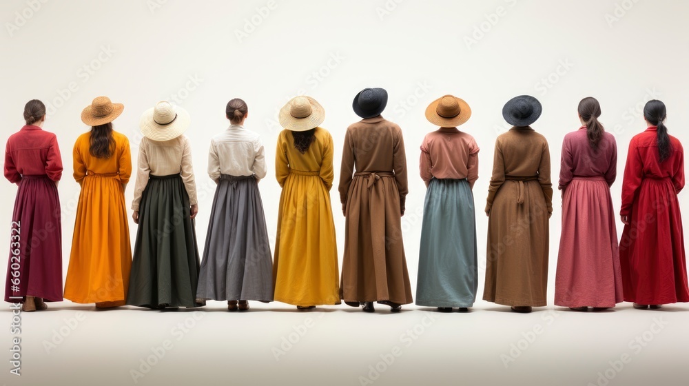 Colorful Pilgrim reenactments on white background ,Desktop Wallpaper ...