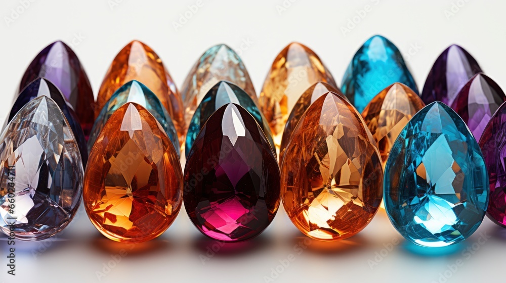 Colorful Topaz on white background ,Desktop Wallpaper Backgrounds ...