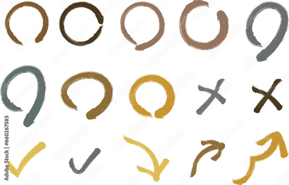 Set of gold and silver handwriting calligraphy signs, vector ...