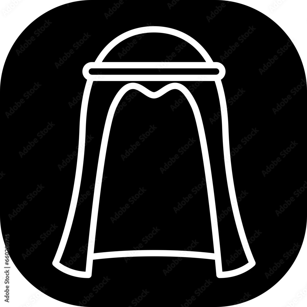 Thawb fashion muslim icon with black filled line outline style. arab ...