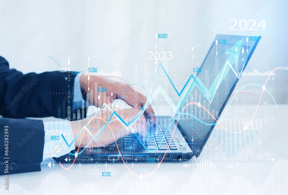 Businessman and economic recovery after decline from inflation ...