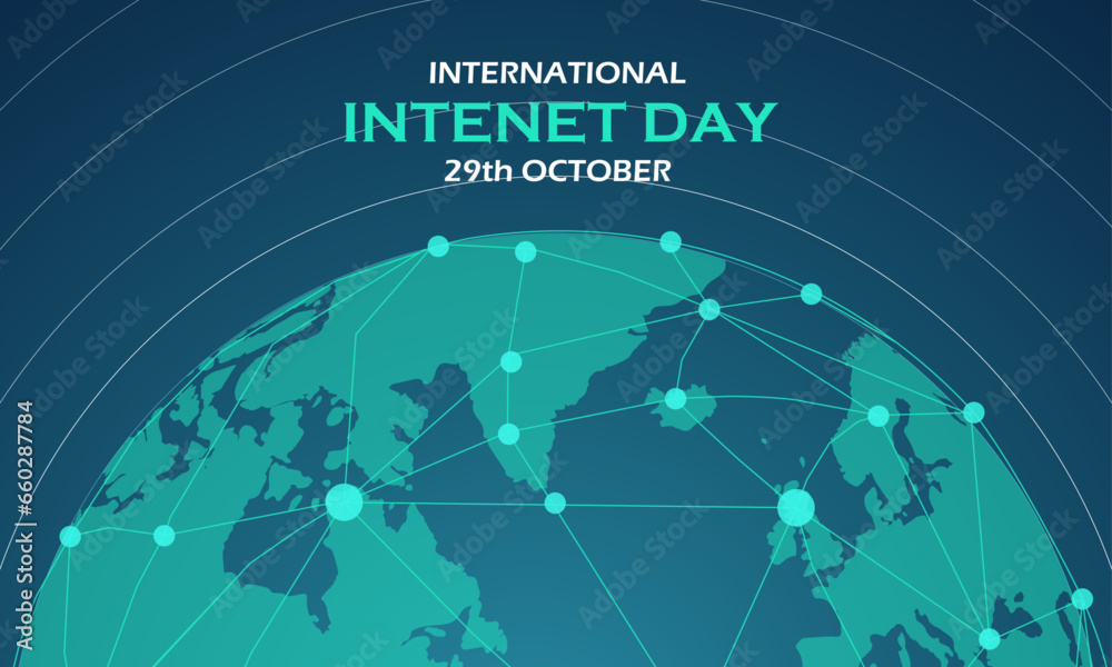 International Internet Day, 29th October. Design Concept with Line and ...