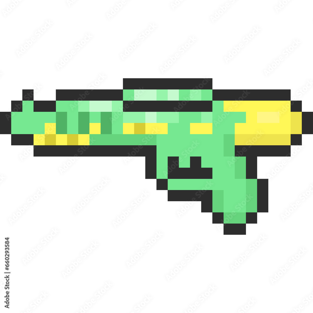 Pixel art cartoon water gun icon 3 Stock Illustration | Adobe Stock