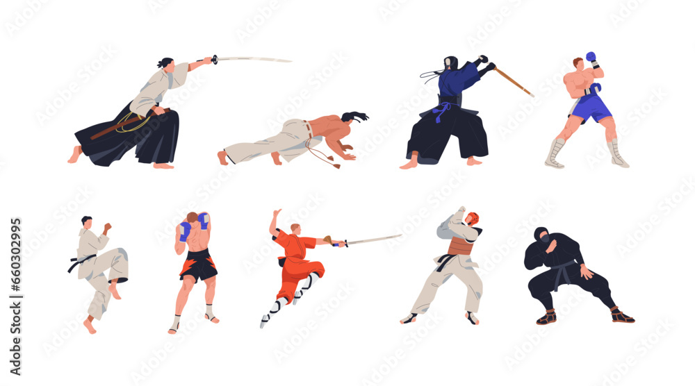 Aikido, capoeira, kendo, boxing, karate, Muay thai and ninjutsu ...