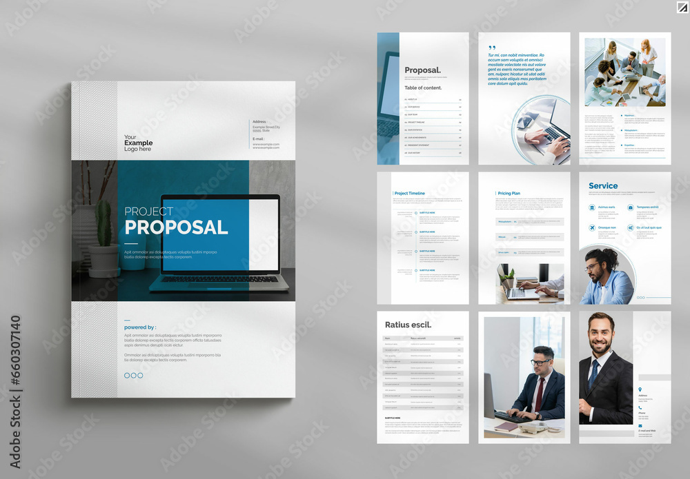 Project Proposal Layout Stock Template | Adobe Stock