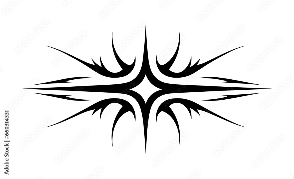 Neo tribal. Acid Neo-tribal shapes. Tattoo. Neo Gothic. Organic fluid ...