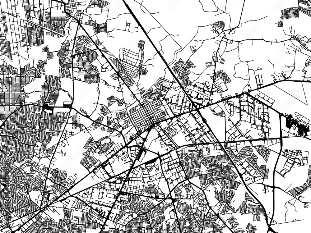 Vecteur Stock Vector road map of the city of Ciudad Apodaca in Mexico ...