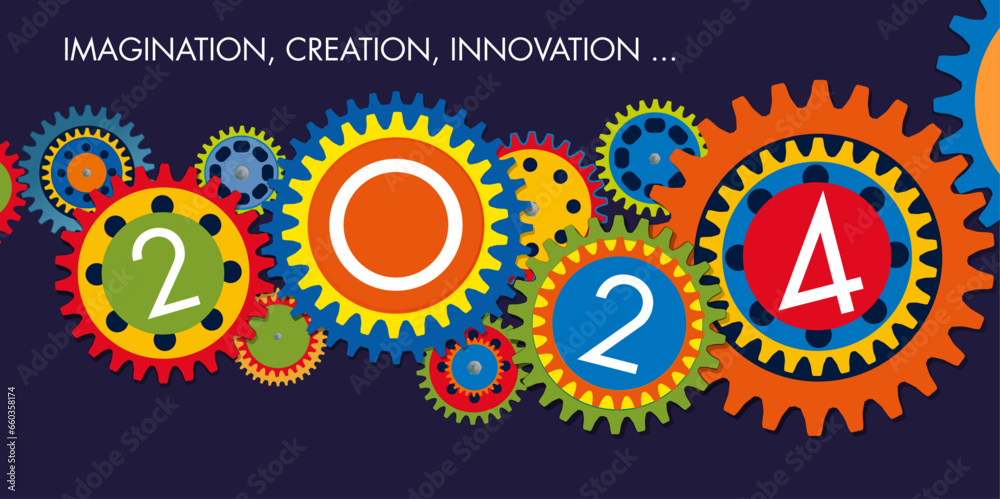 Carte de voeux de présentation, sur le concept de l’innovation et l ...