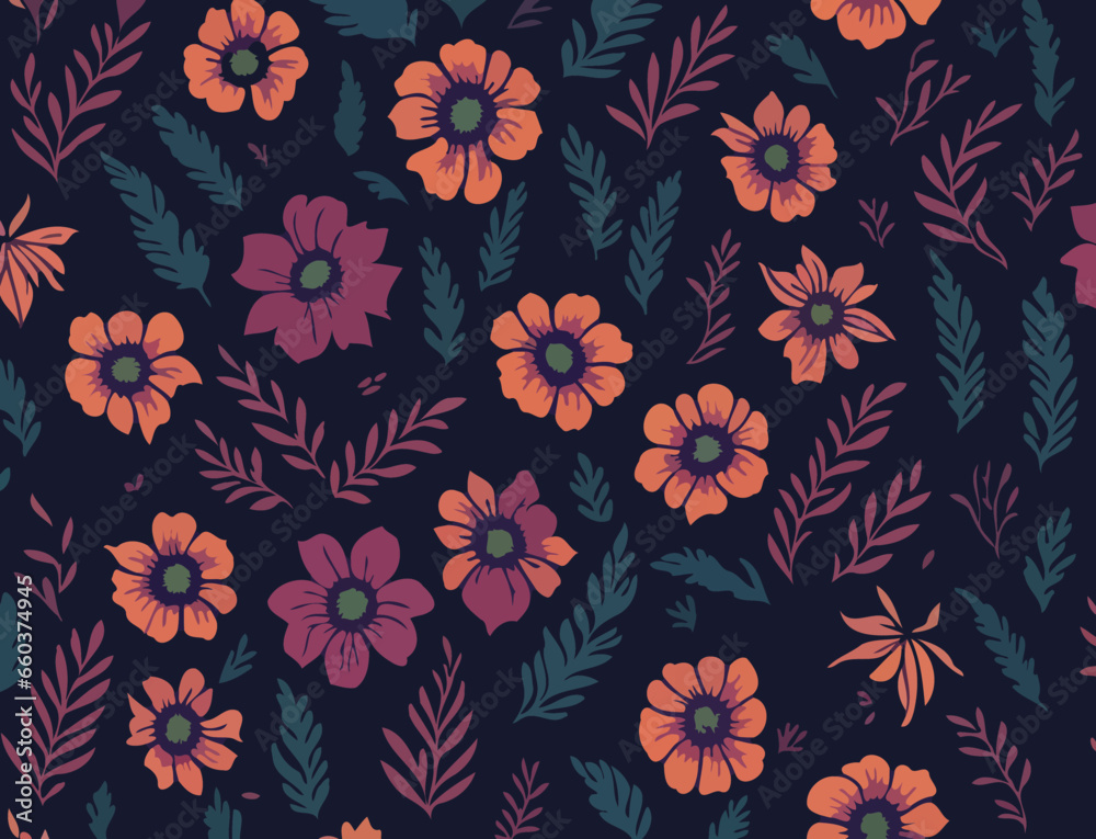A mesmerizing display of abstract floral patterns created using vector ...