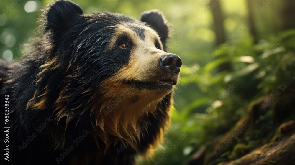 Spectacled bear or Andean bears are a subspecies that lives in South ...