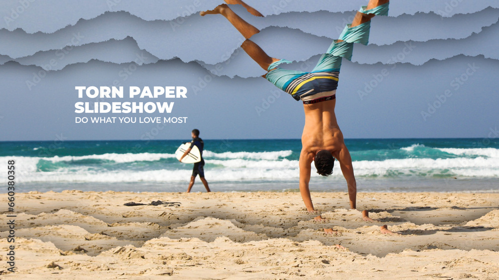 Torn Paper Parallax Slideshow Stock Template | Adobe Stock