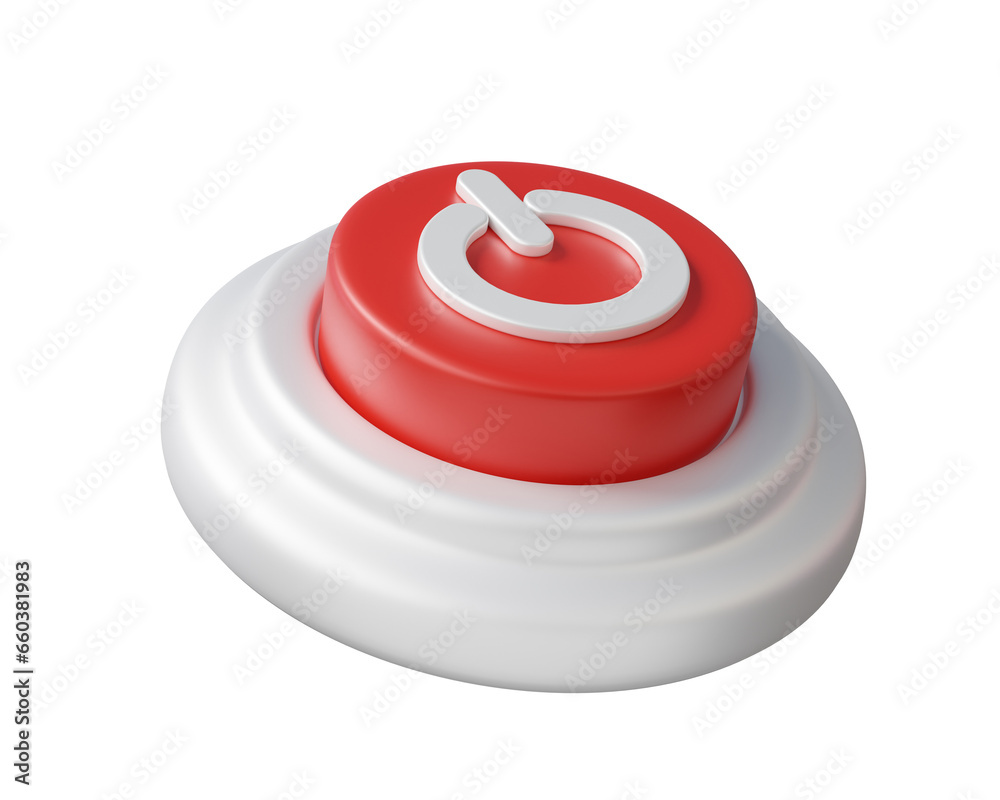 Red push start power switch buttons on and off, Shutdown computer ...