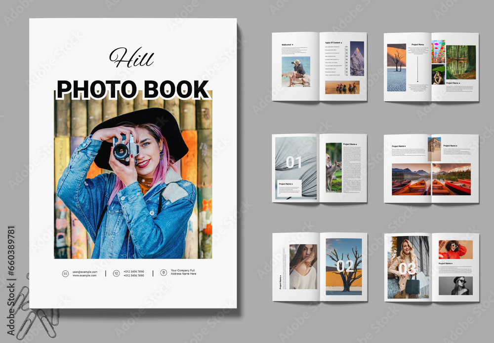 Simple Photographer Photo Book Layout Stock Template | Adobe Stock