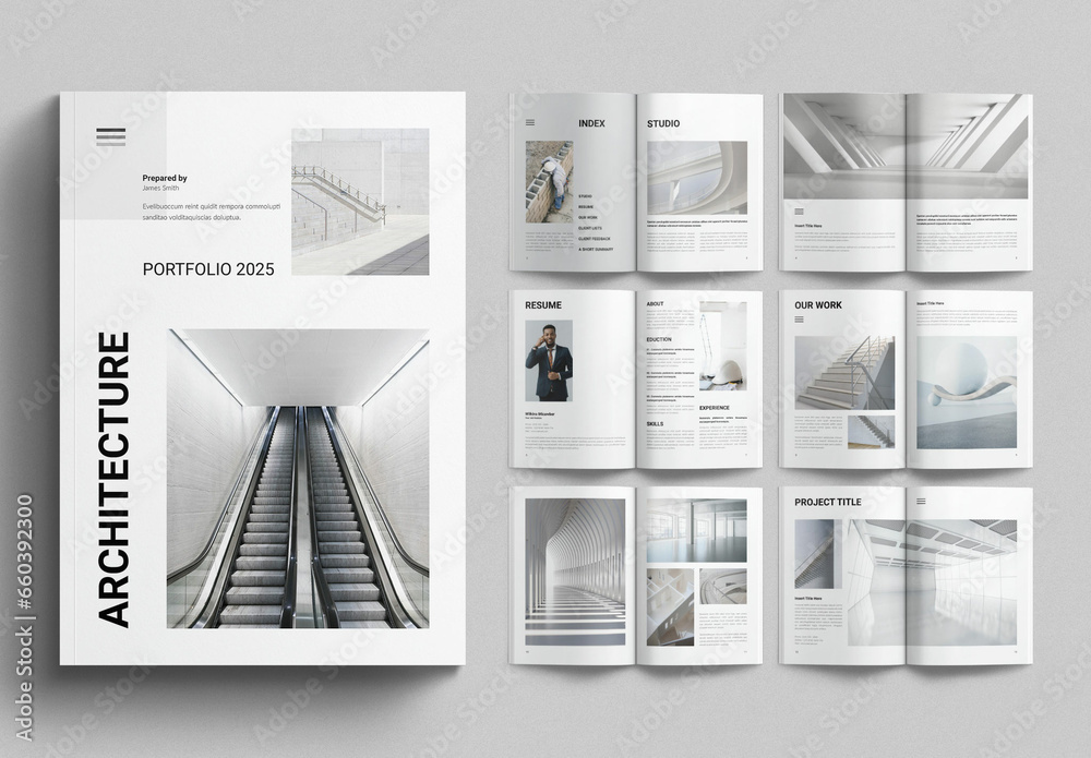 Architect Brochure Template Design Layout Stock Template | Adobe Stock