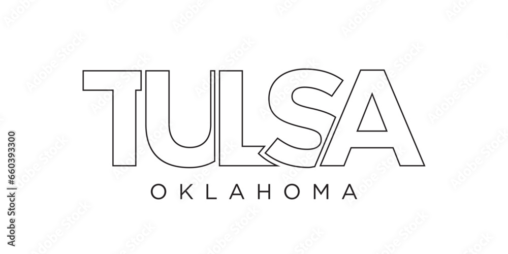 Tulsa, Oklahoma, USA typography slogan design. America logo with ...