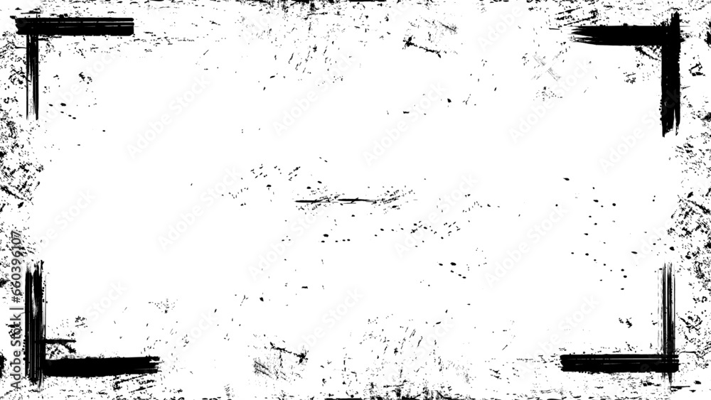 Grunge Brush Stroke Ink Splatter Paint Filter Overlay with Transparent ...