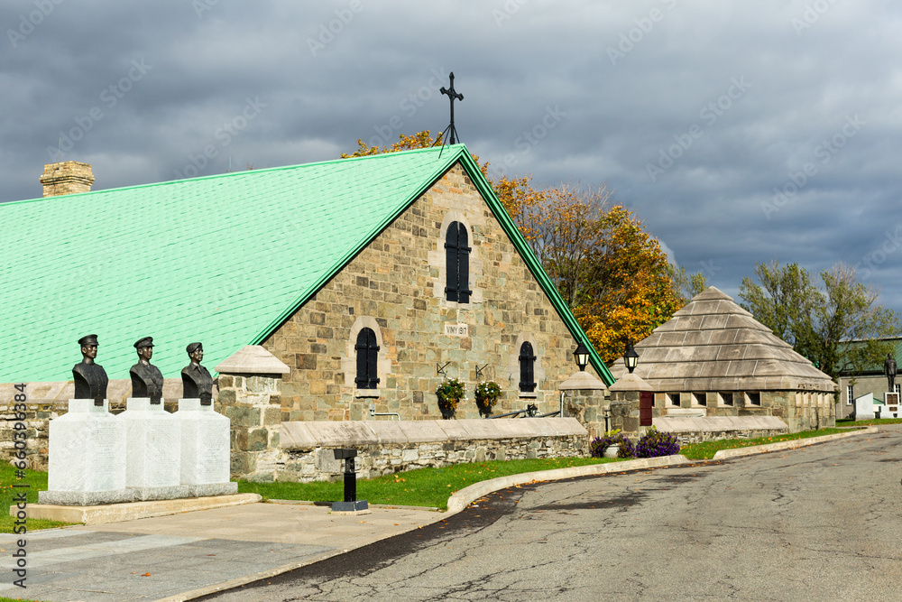 Quebec City, Quebec, Canada, October 4, 2023 - The three bronze ...