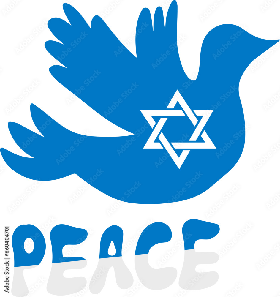 Israel peace symbol - stay with Israel. Support, pray. Vector ...