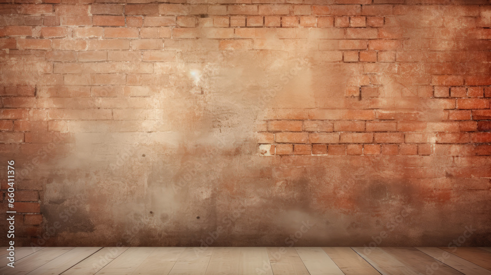 Light beautiful original wide format background image with brick ...