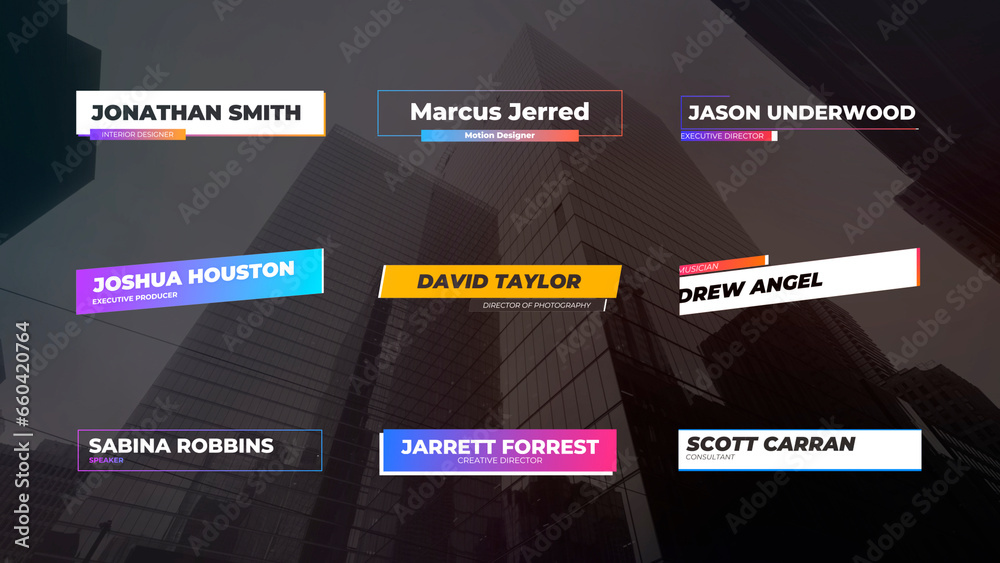 Colorful Lower Thirds Stock Template | Adobe Stock