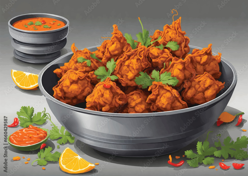 Fulwada Bhajiya. Methi bhajiya. Methi gota, Methi pakoda indian ...
