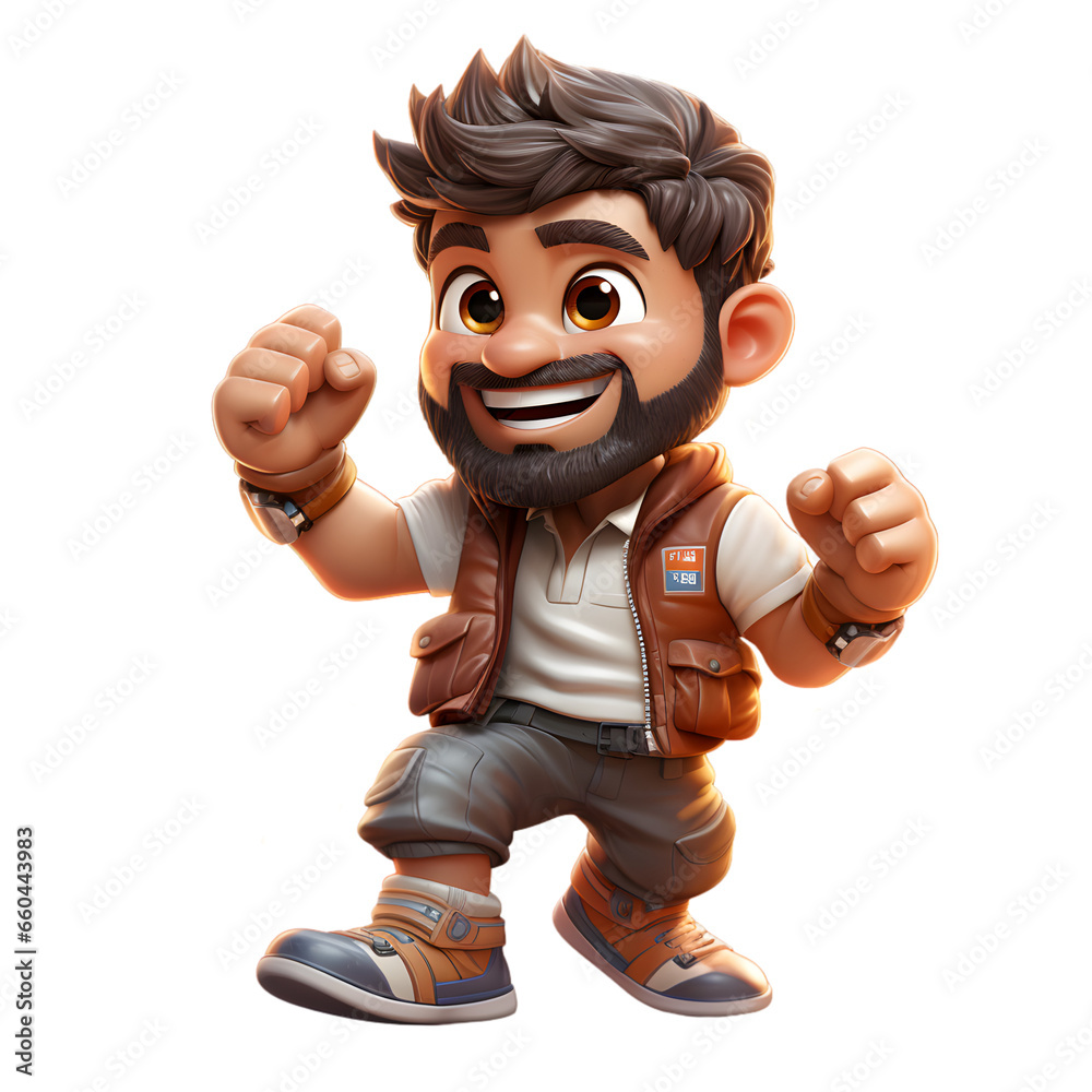 Professional boxing character with 3D Illustrations, custom and unique ...
